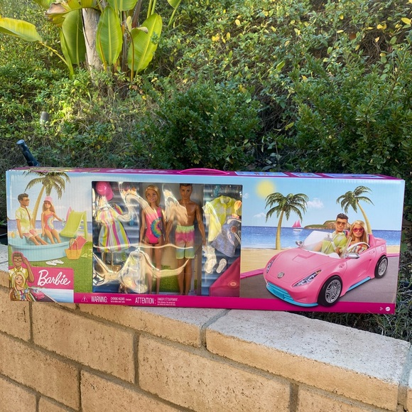 Barbie | Toys | Barbie Blitz Convertible Pool Play Set Car Ken Doll ...